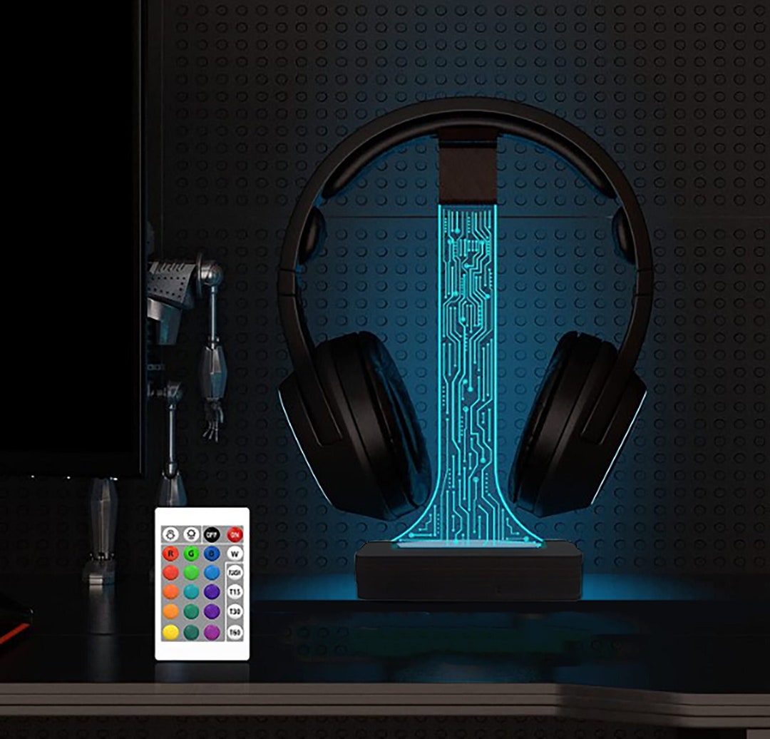 Light up Headphone Stand With RGB Led Light, Gamer Setup,gamer Headset ...
