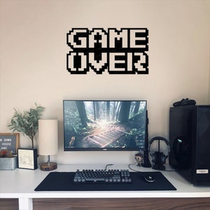 Game Over Neon Led Sign,gamer Room Neon Light,game Room Wall Art With ...