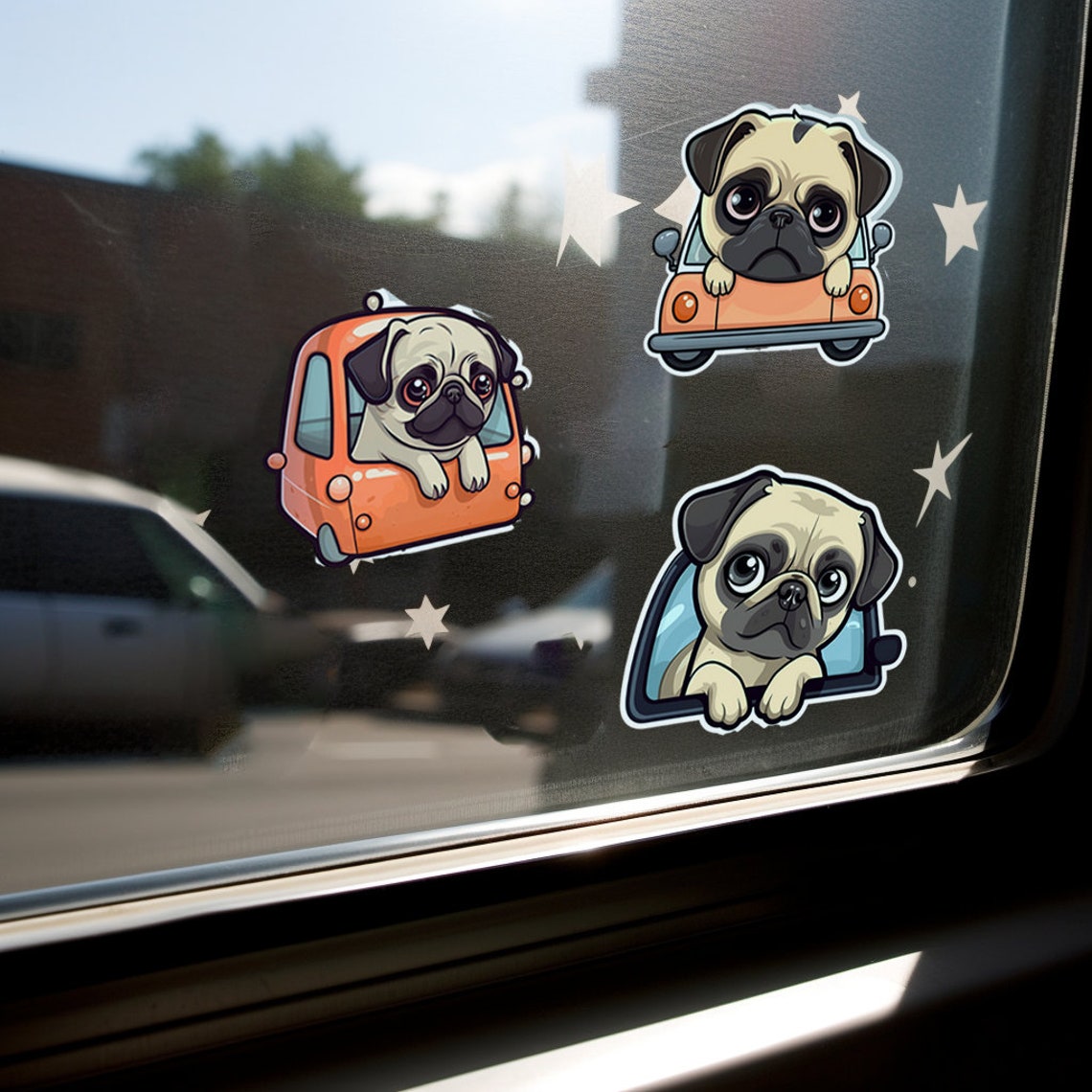 Printable Baby Pug Stickers Cute Pug Puppy Decals for Planners ...