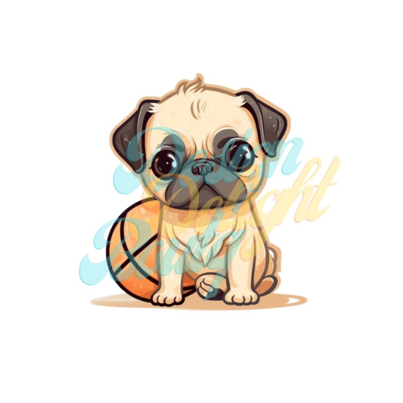 Printable Baby Pug Stickers Cute Pug Puppy Decals for Planners ...