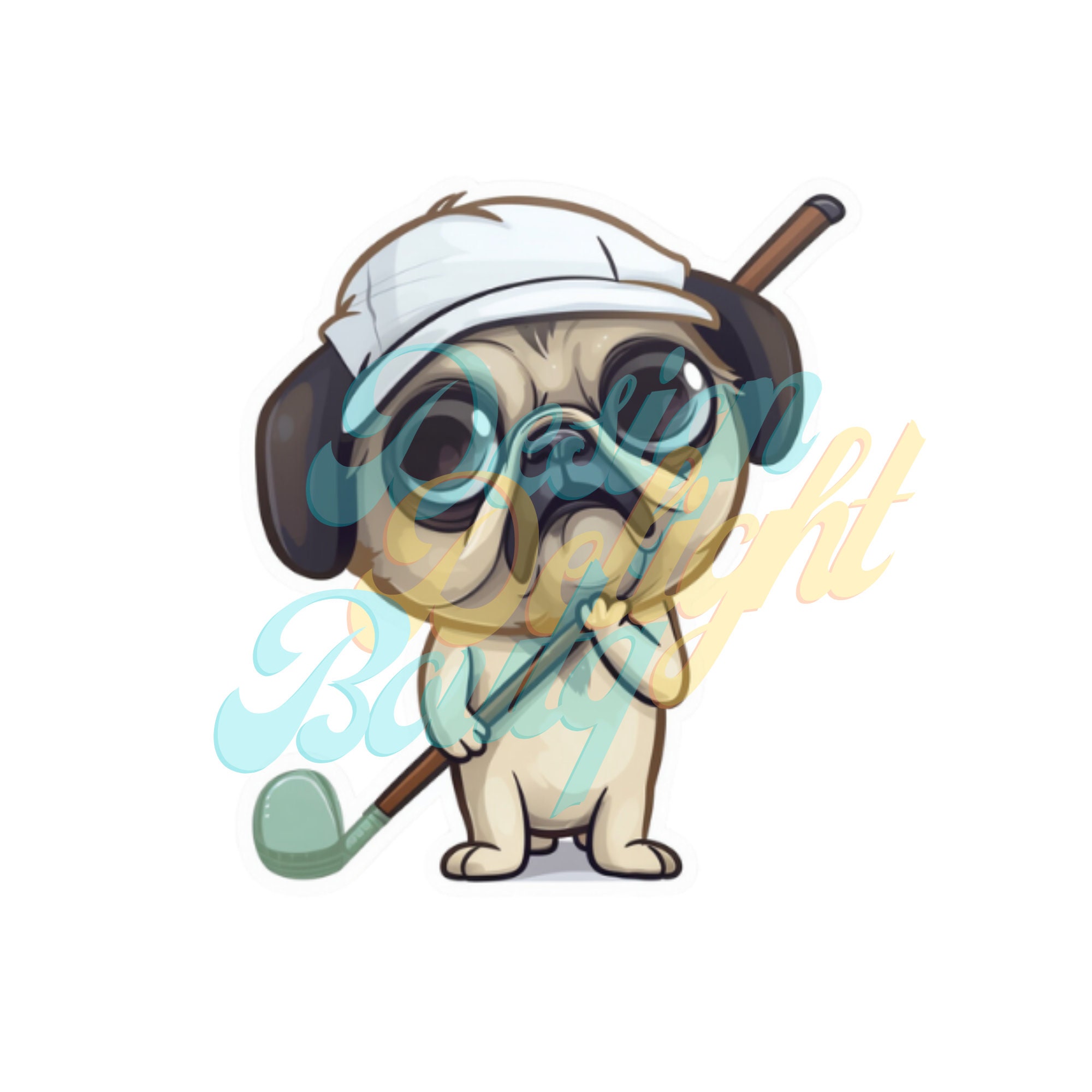 Printable Baby Pug Stickers Cute Pug Puppy Decals for Planners ...