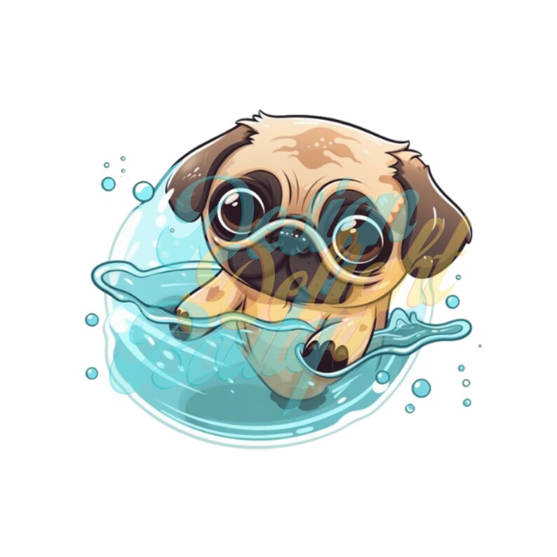 Printable Baby Pug Stickers Cute Pug Puppy Decals for Planners ...