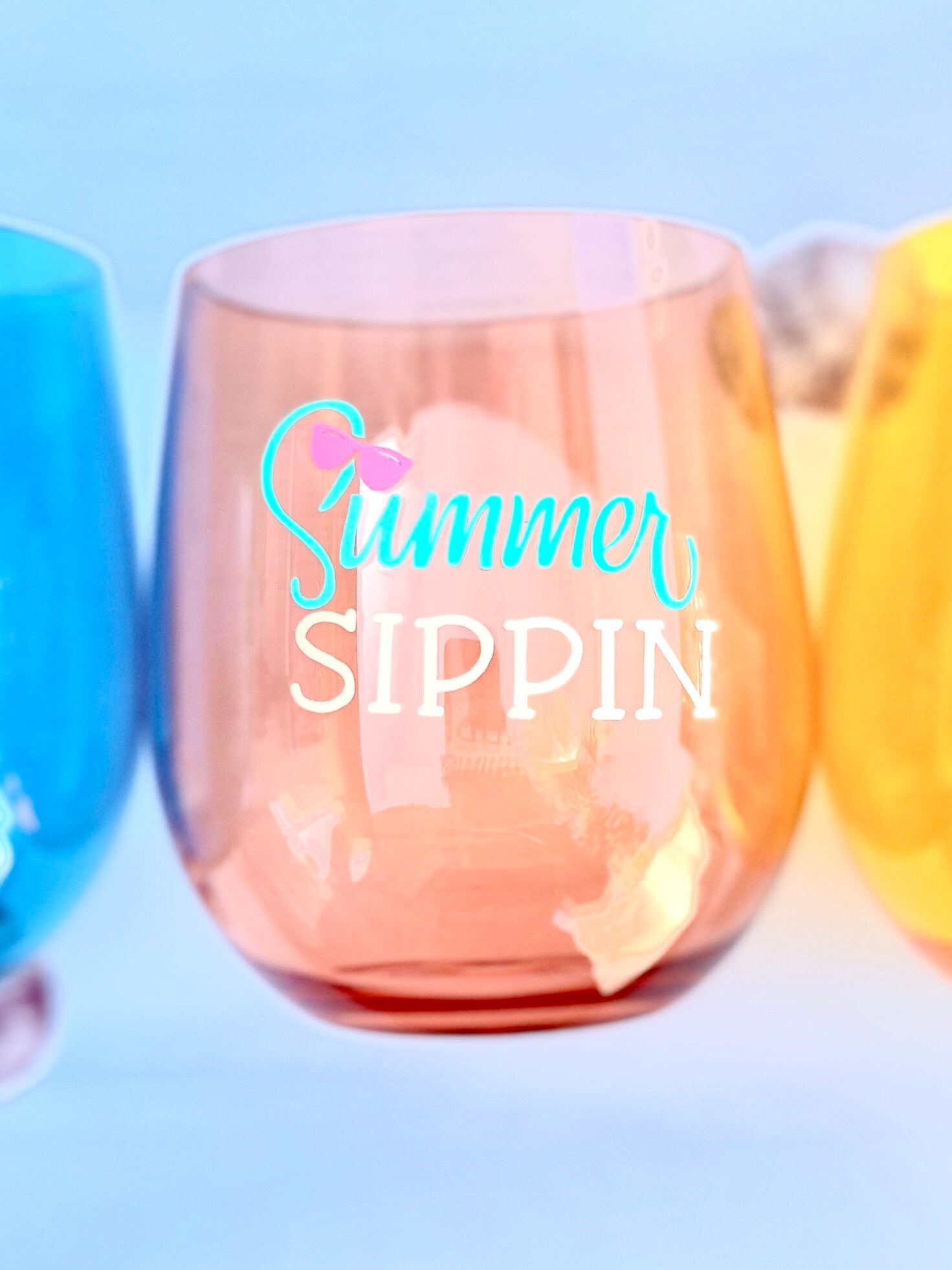 Acrylic Wine Glass Set Acrylic Colored Pool Glasses Summer Etsy