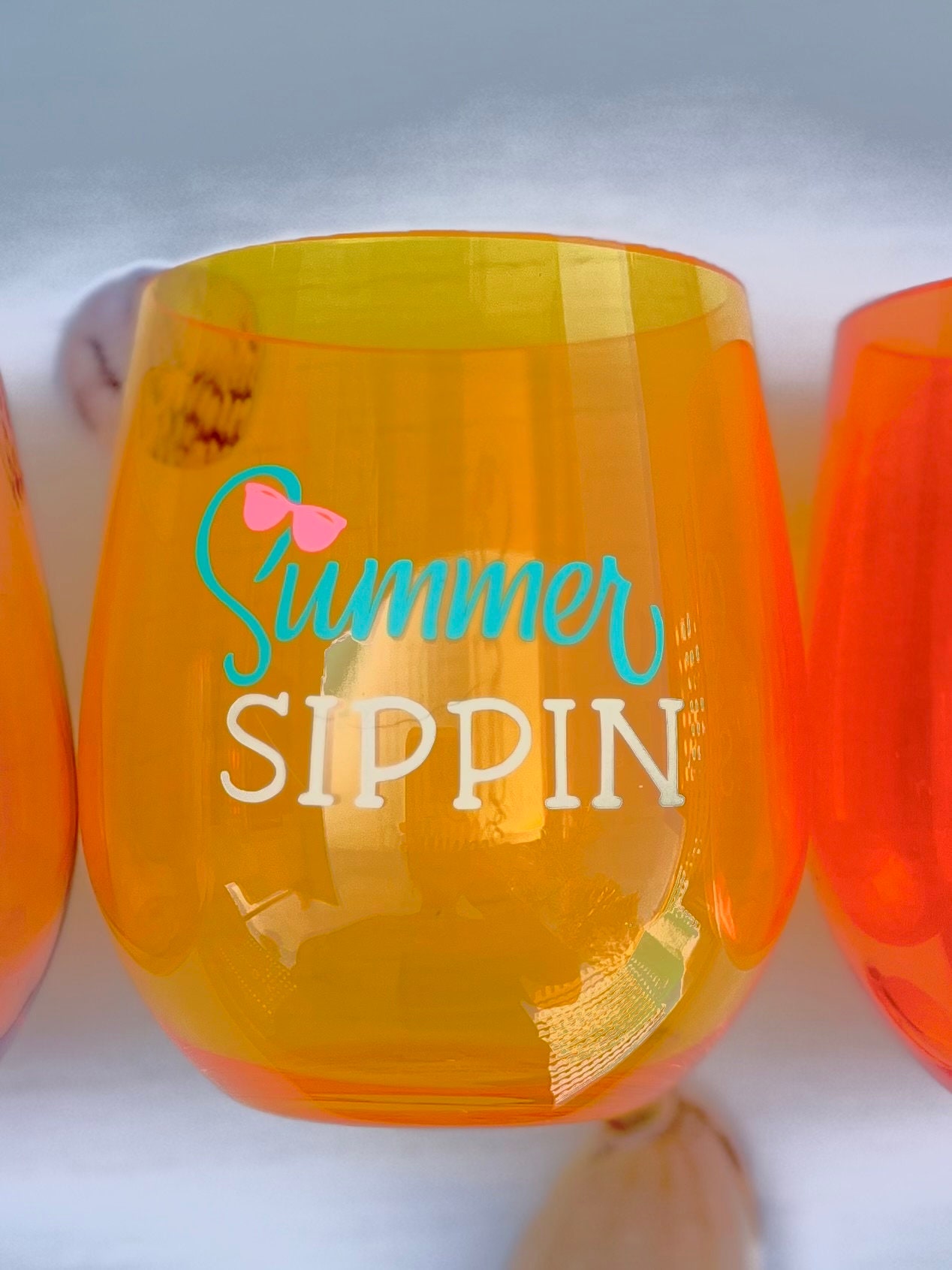 Acrylic Wine Glass Set Acrylic Colored Pool Glasses Summer Etsy