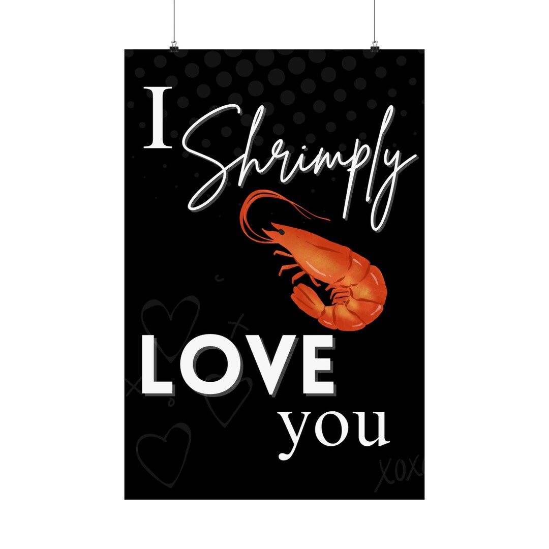 Shrimp Vertical Posters, Seafood Wall Art, Ocean Lover Home Decor ...