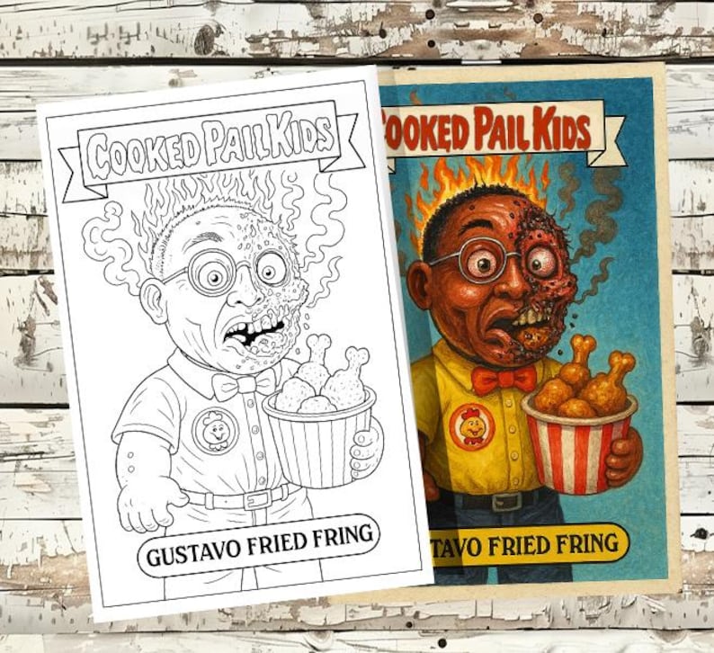 Breaking Bad GPK Style Coloring Pages: Gross Art for Adults (PNG & PDF ...