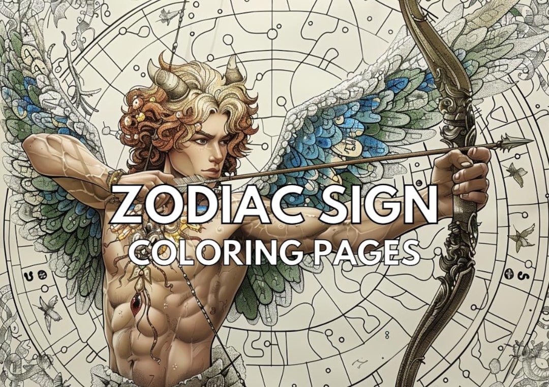 Zodiac Signs: 12 Coloring Pages, Printable Astrology Coloring Pages for ...