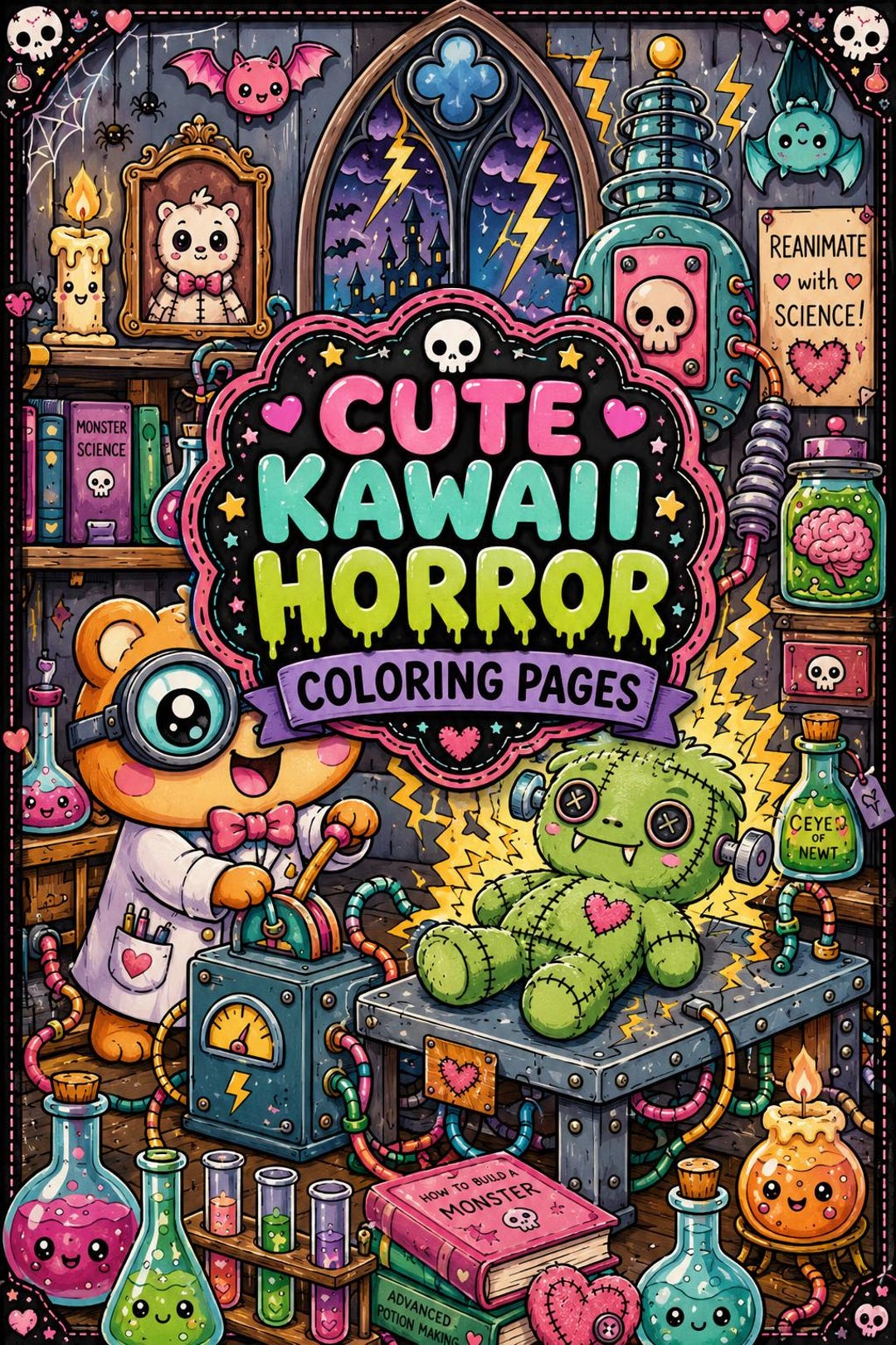 Kawaii Horror Coloring Book: Creepy Pages (PNG & PDF Download) - Etsy