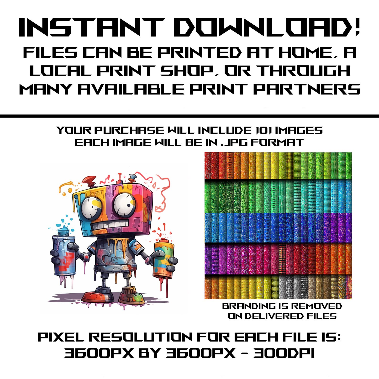 Rainbow Sequin Patterns: 101 Seamless Tile Designs (JPG Digital ...