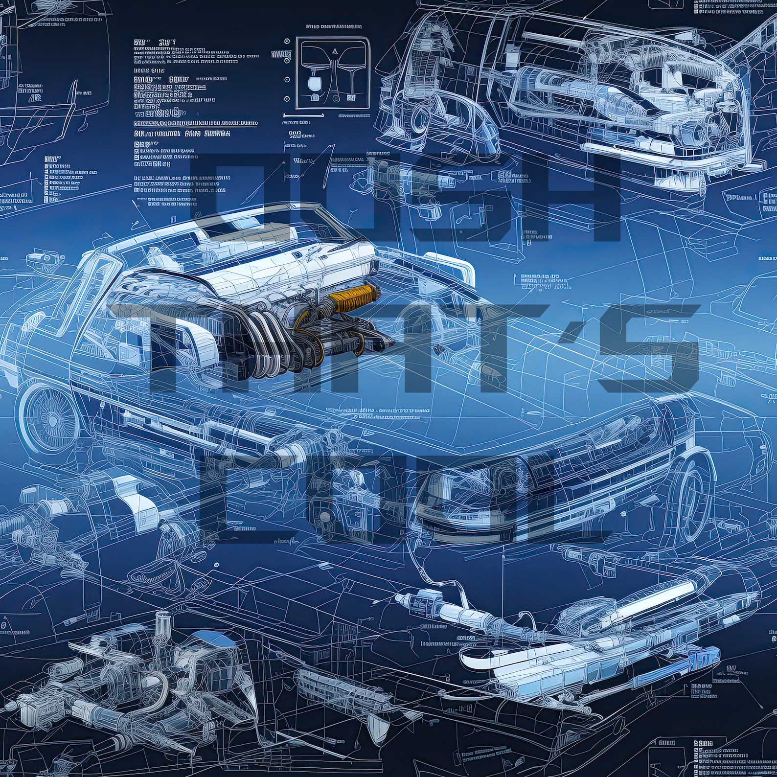 Blueprint Cars| Seamless Designs | 12 Seamless Patterns | Tile Patterns ...