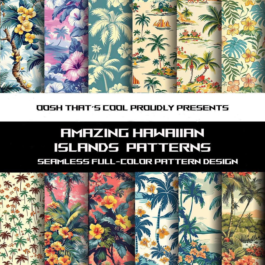 Hawaiian Island| Seamless Designs | 12 Awesome Patterns | Tile Patterns ...
