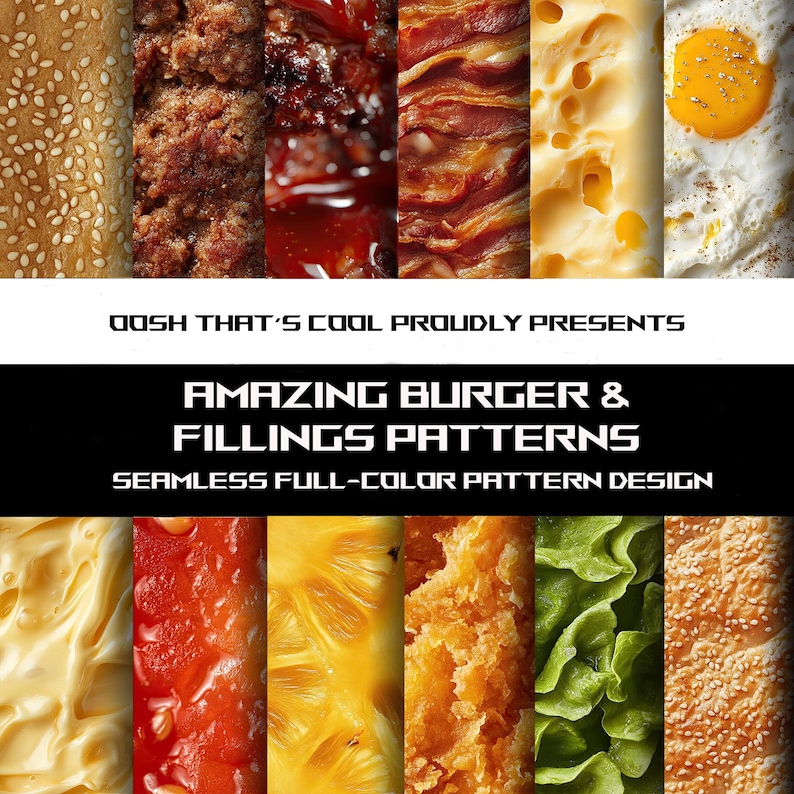 Burger Digital Paper, Humorous, Backgrounds and Graphic Design, Digital ...