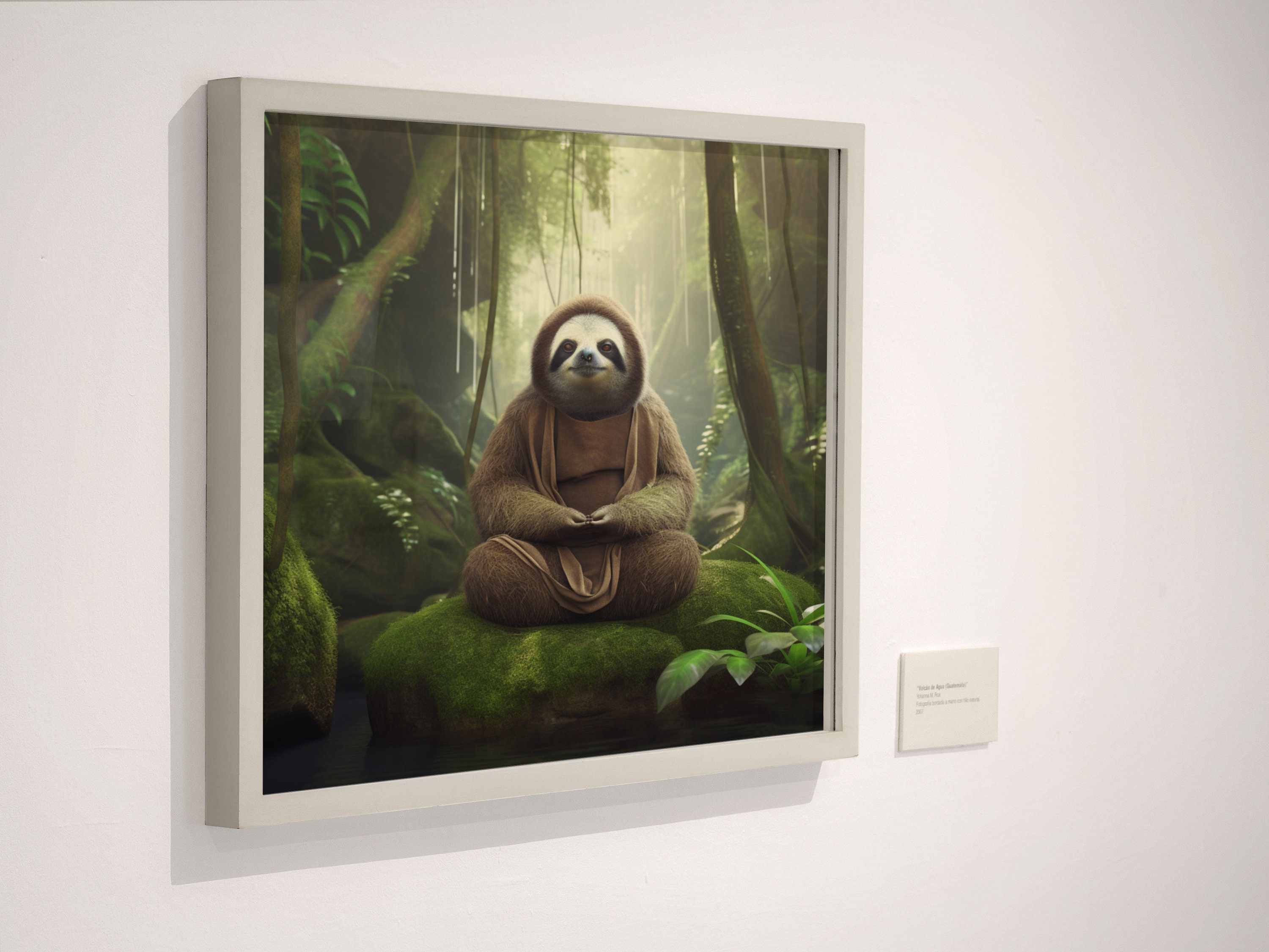 Meditating Sloth Digital Art Zen Sloth Sloth Yoga Cute - Etsy