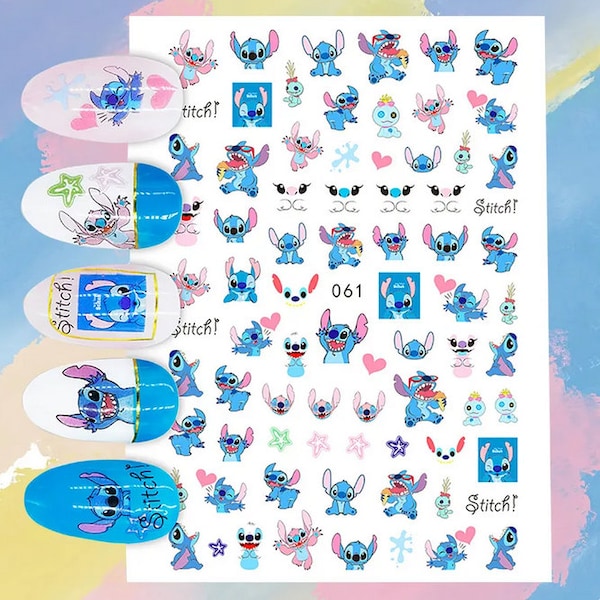 Lilo Stitch Nail Stickers - Etsy