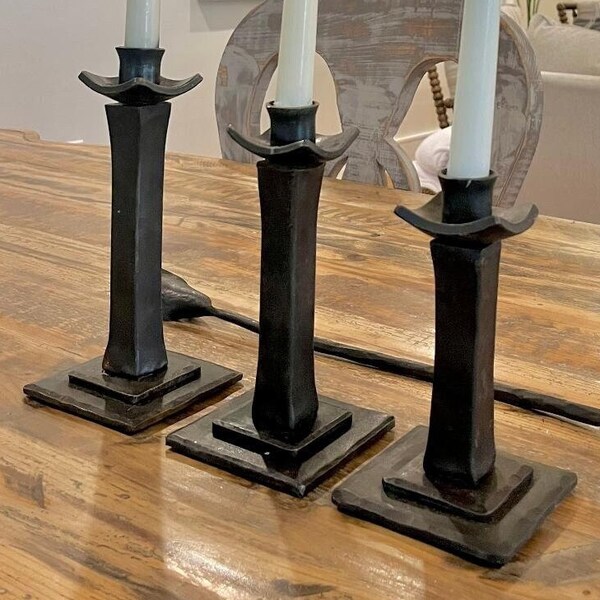 Iron Candlesticks - Etsy