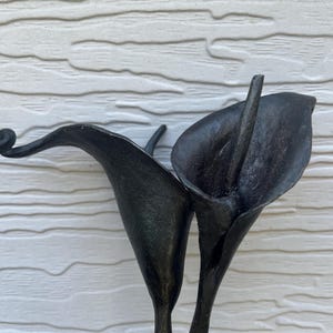 Hand Forged Steel Calla Lillies, Unique Anniversary Steel Flower ...