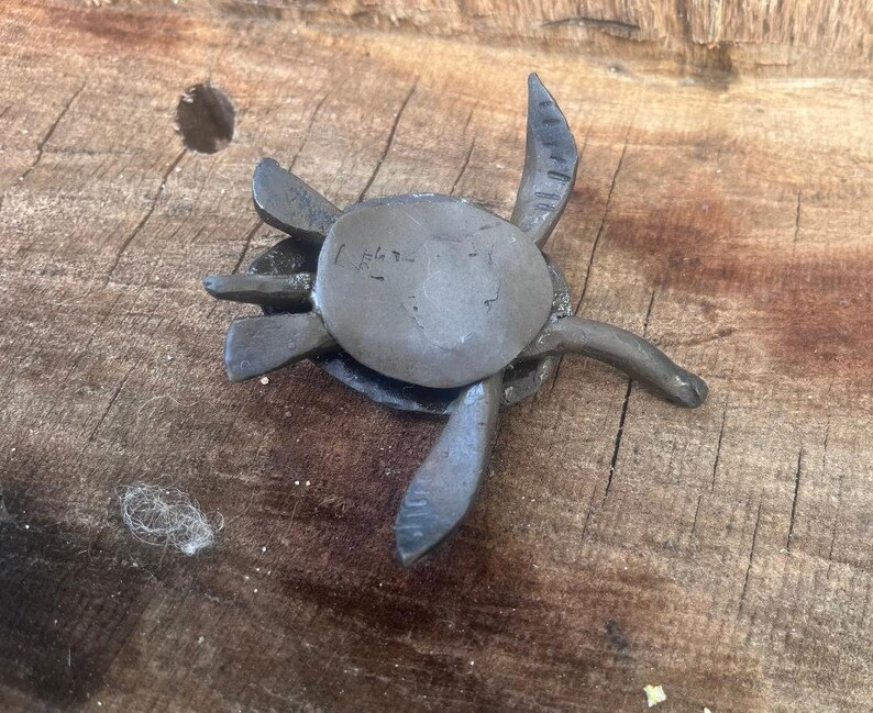 Wrought Iron Turtle Figurine Hand Made by a Blacksmith Using Recycled ...
