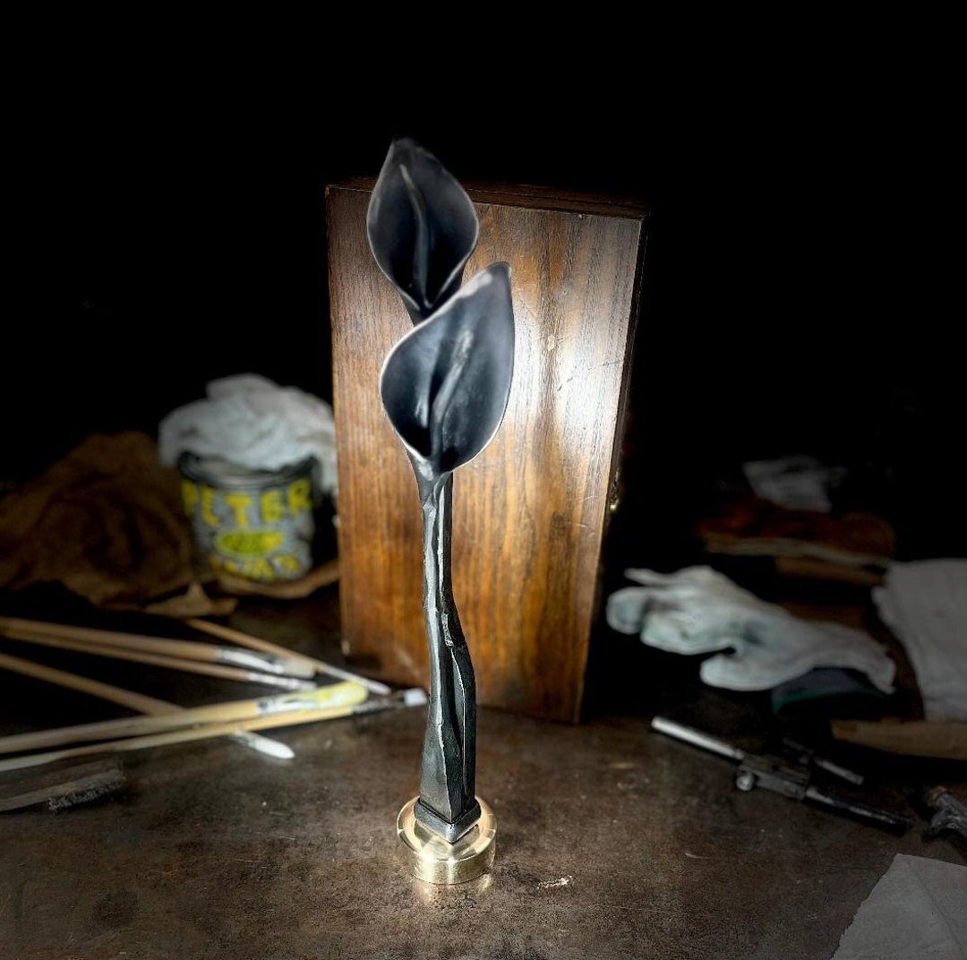 Steel Calla Lily Sculpture Hand Forged - Etsy