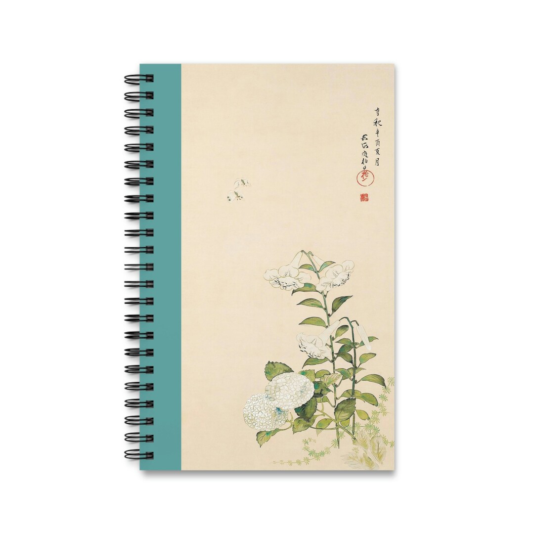 Japanese Hydrangea & Lilies Floral Art Sakai Hoitsu - Etsy