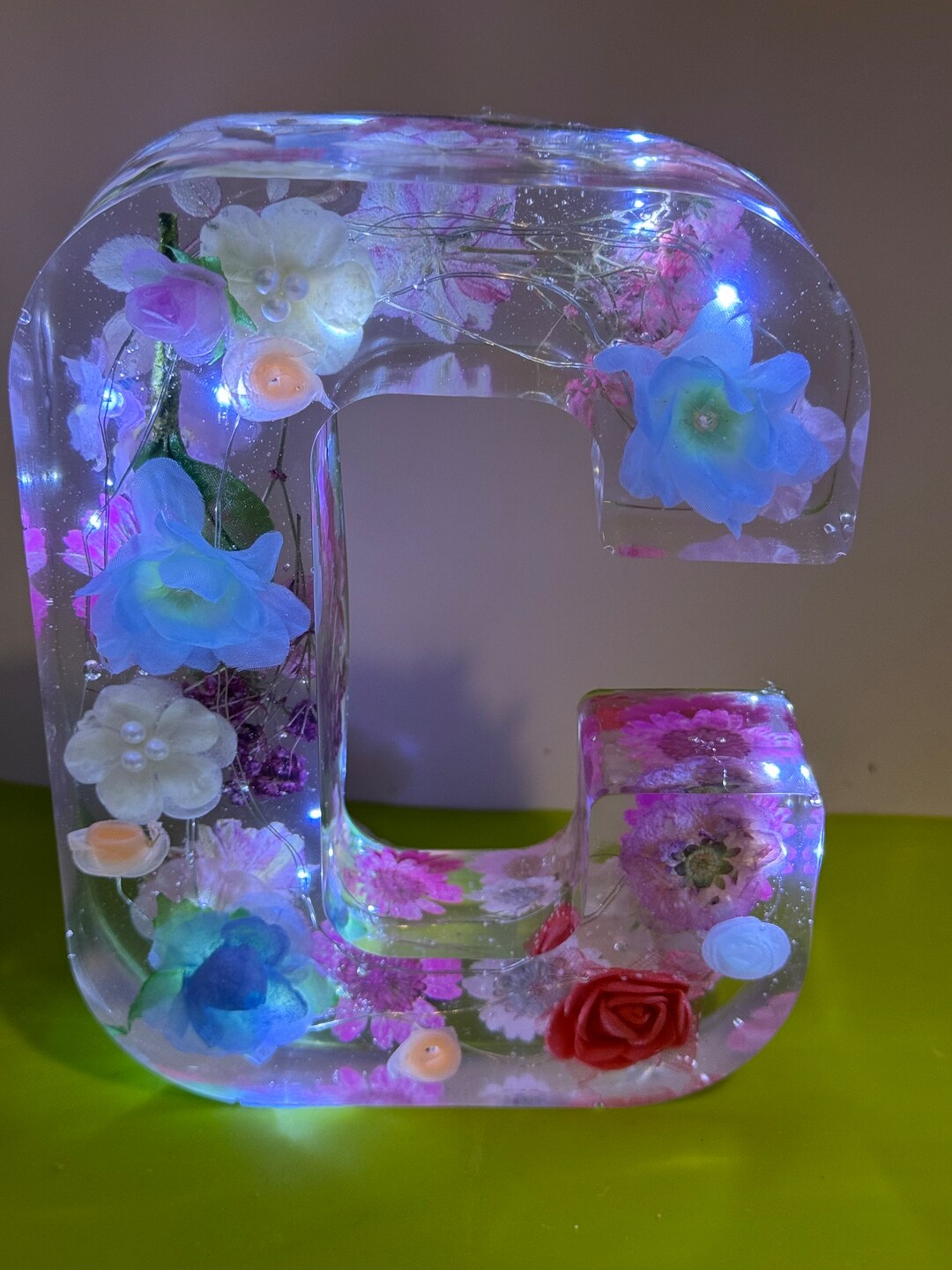 Large Resin Letters With Lights - 7inc - Etsy UK