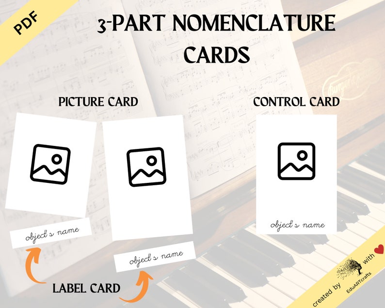 PERCUSSION INSTRUMENTS | Nomenclature / 3-part Cards • Realistic Photos ...