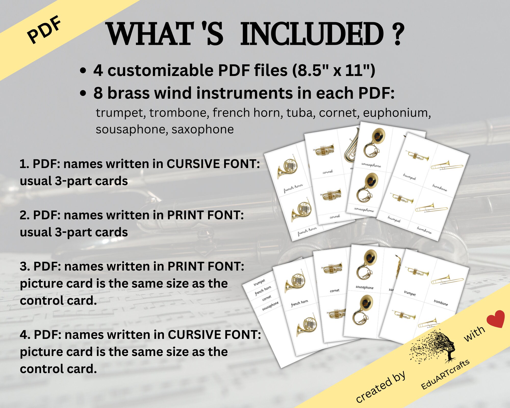 BRASS WIND INSTRUMENTS | Nomenclature • Montessori Kids Learning ...