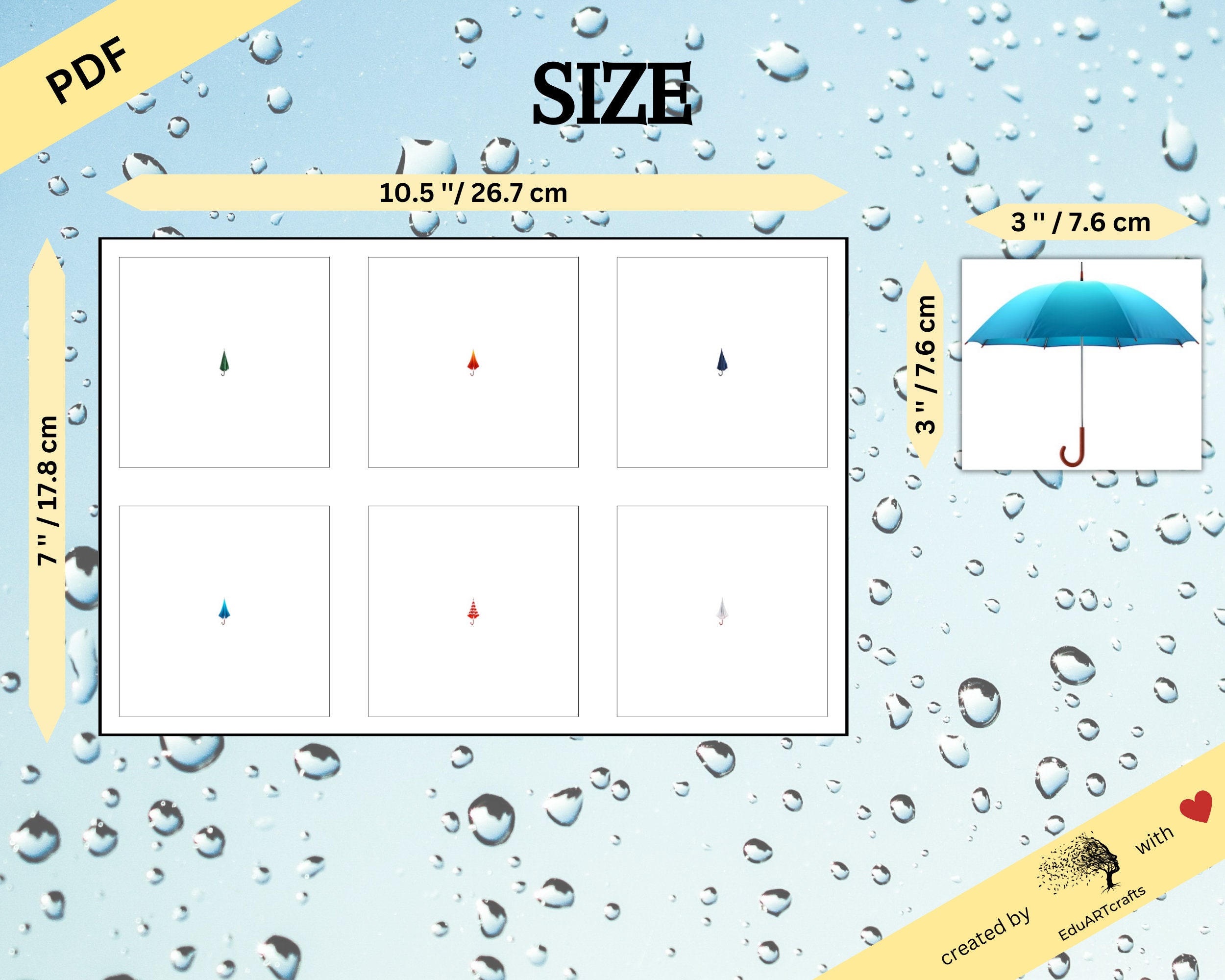 MATCHING GAMES - Umbrellas • Printable Activity for Kids • Toddlers and ...