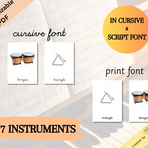 PERCUSSION INSTRUMENTS | Nomenclature / 3-part Cards • Realistic Photos ...