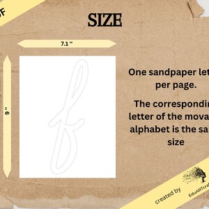 Montessori Lowercase Cursive Alphabet, Movable & Sandpaper Letters ...