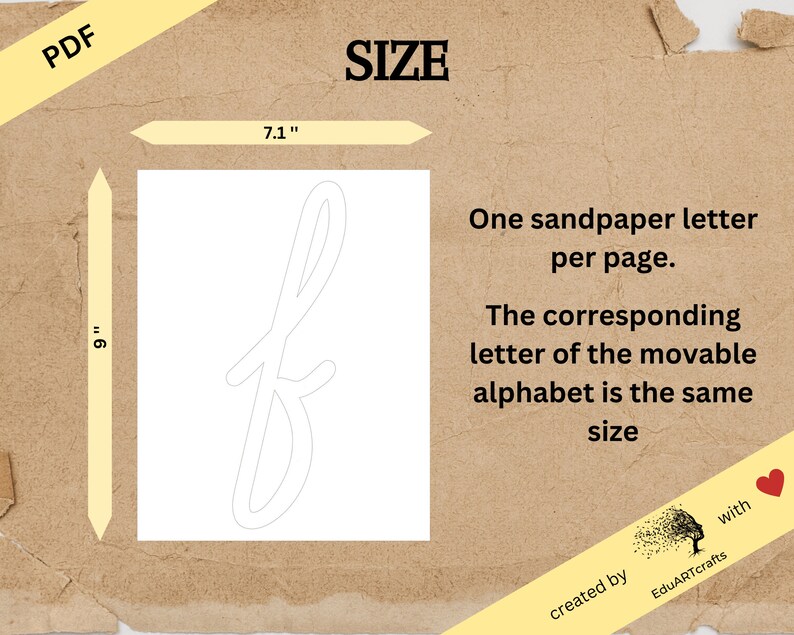 Montessori Lowercase Cursive Alphabet, Movable & Sandpaper Letters ...