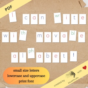 Montessori Movable Alphabet With Consonant and Vowel Diagraphs, Print ...
