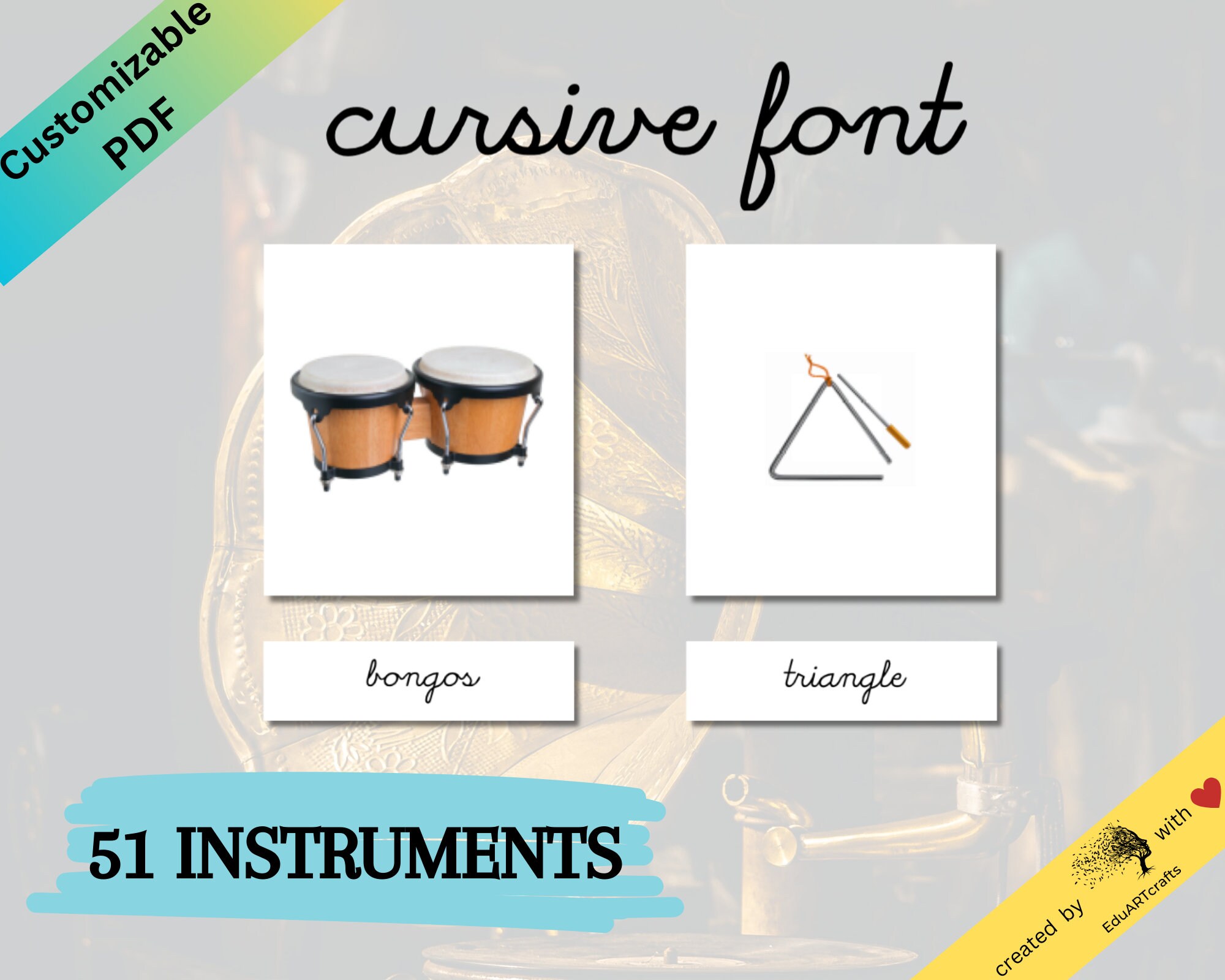 Montessori Printable 3-part Cards for Homeschool Learning and Preschool ...