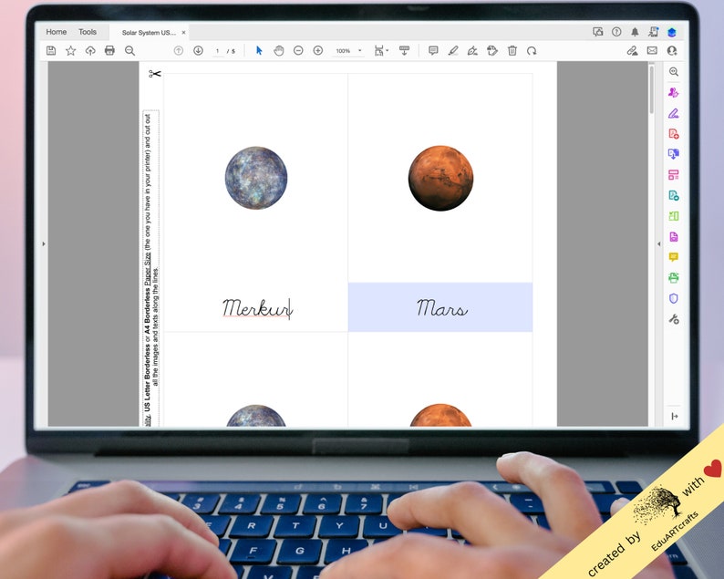 SOLAR SYSTEM | Nomenclature / 3-part Cards • Printable Activity for ...