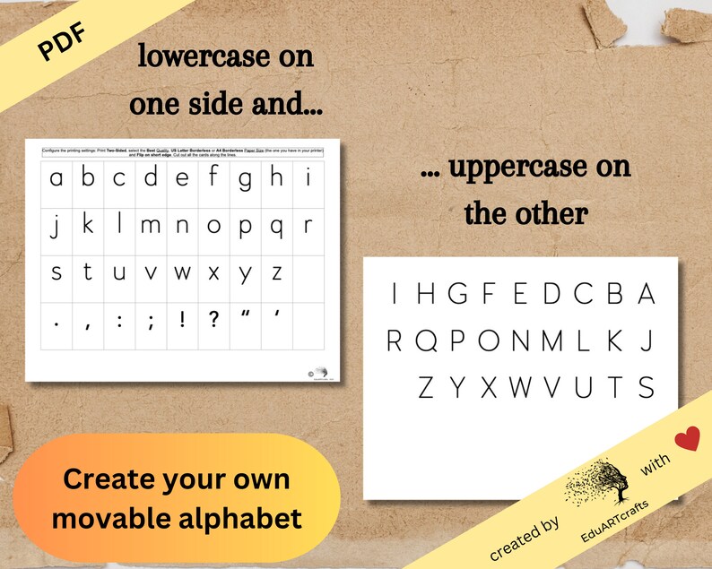 Montessori Movable Alphabet With Consonant and Vowel Diagraphs, Print ...