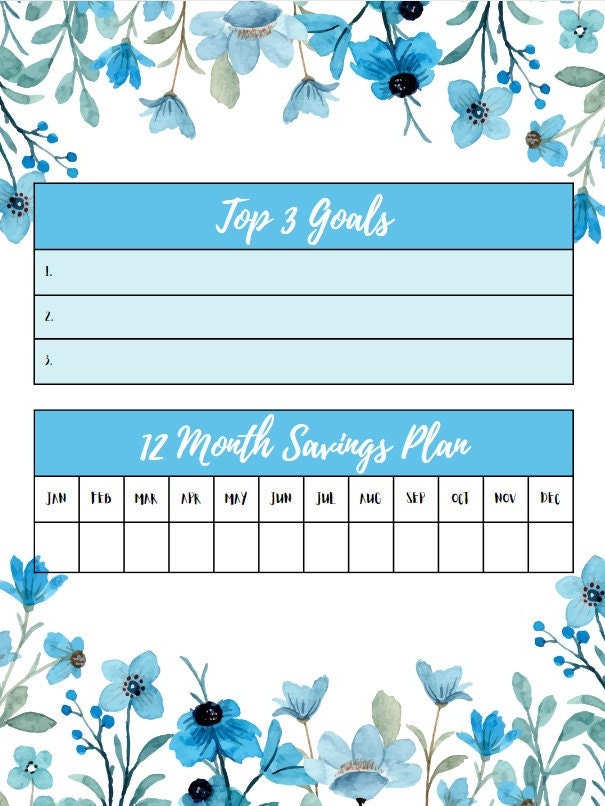 Floral Dreams 2023-2024: Monthly and Weekly Planner With Goal & Savings ...