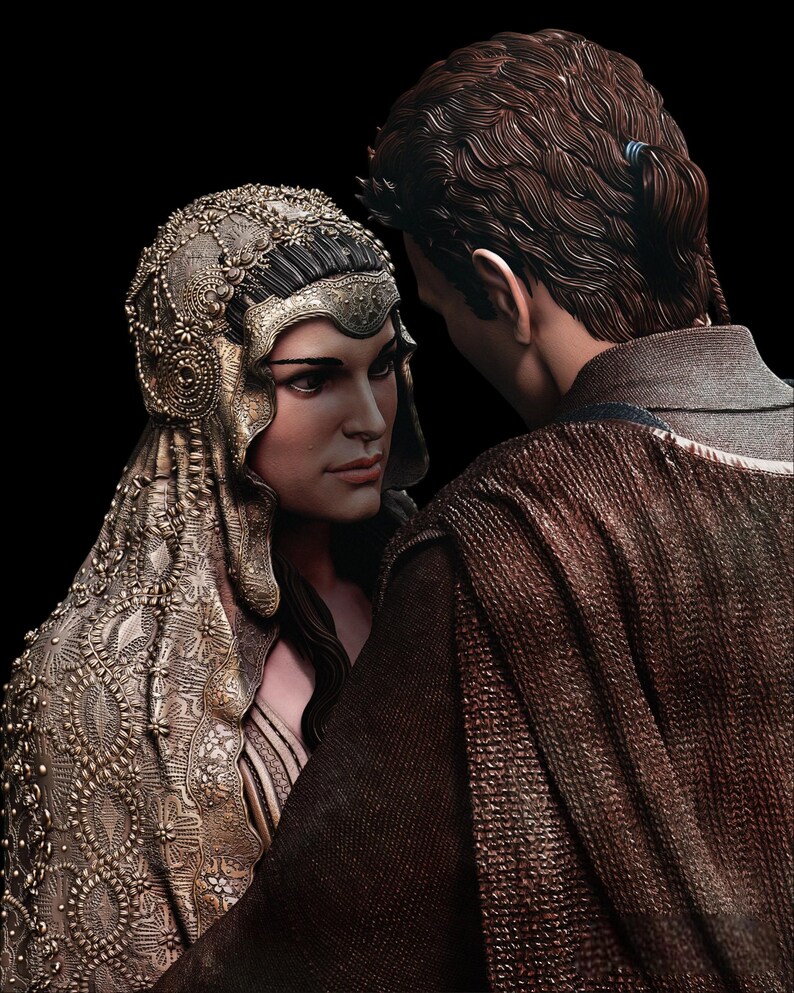 Anakin and Padme Diorama/star Wars/3d Resin Model/collectible Figure ...