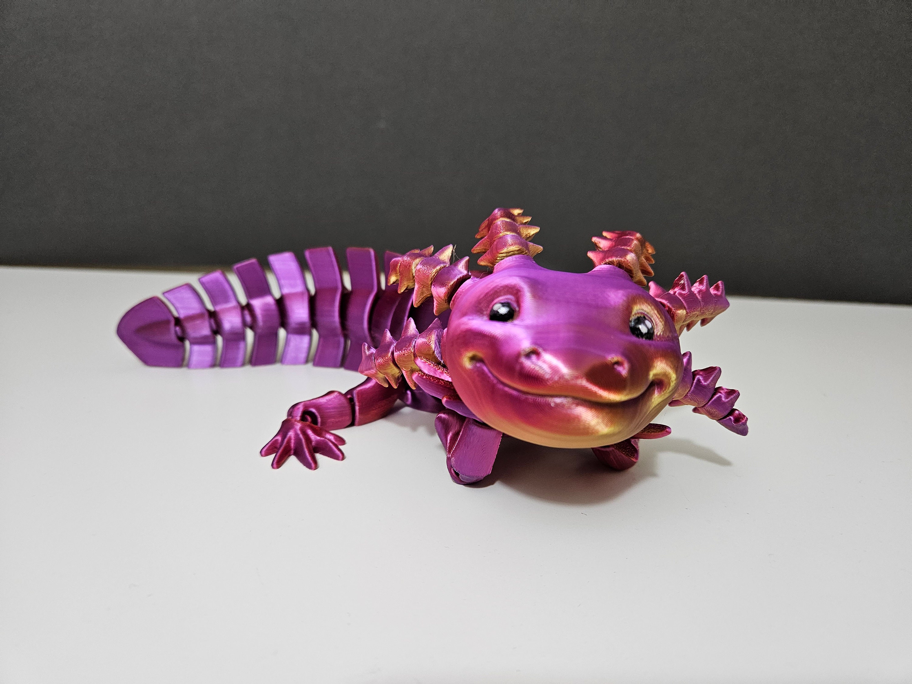 Articulated Axolotl With Adorable Smile 3D Printed Cute - Etsy