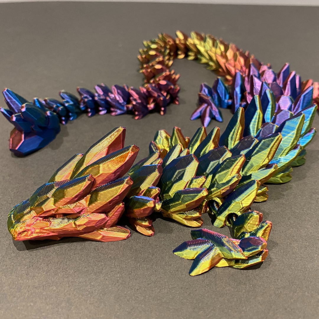 Articulated Gemstone Dragon 3D Printed Fidget Toy Gift - Etsy