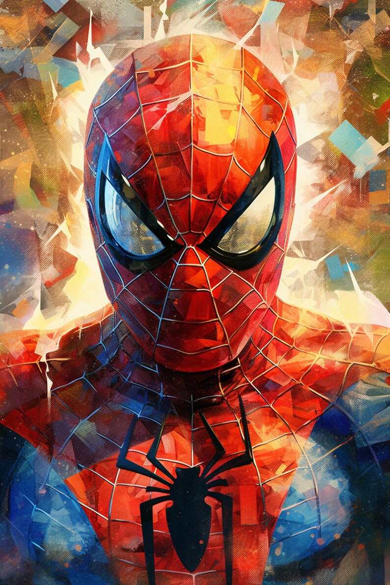 Spiderman Portrait Digital Download Spiderman Film Art - Etsy