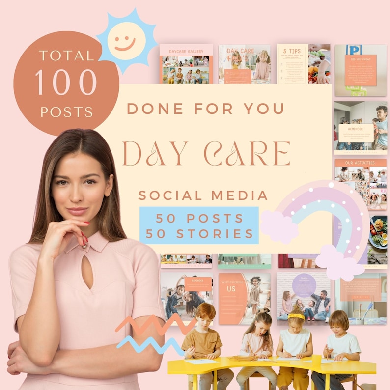 Daycare Social Media, Social Media Templates for A Daycare, Childcare ...