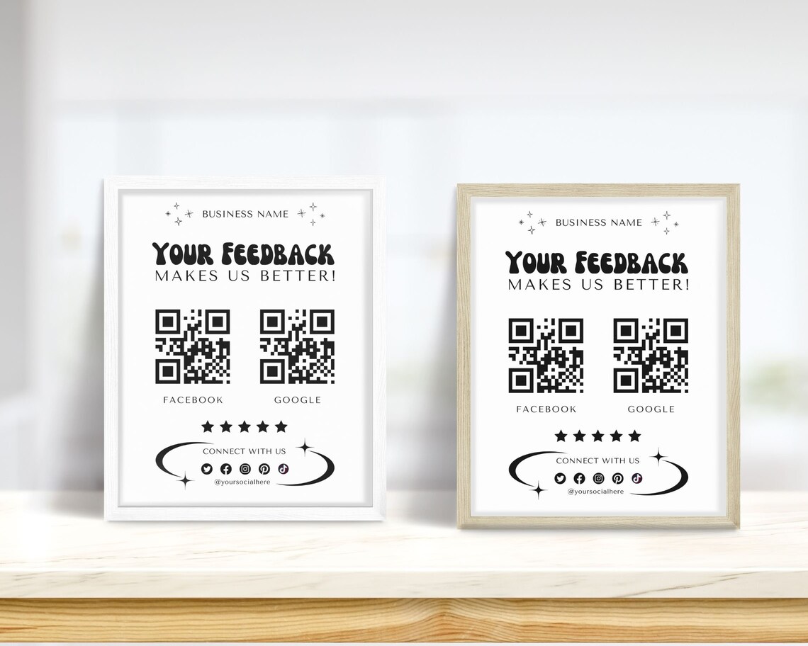 Business Review Sign, Review Qr Sign, Google Review Sign, Business Qr ...