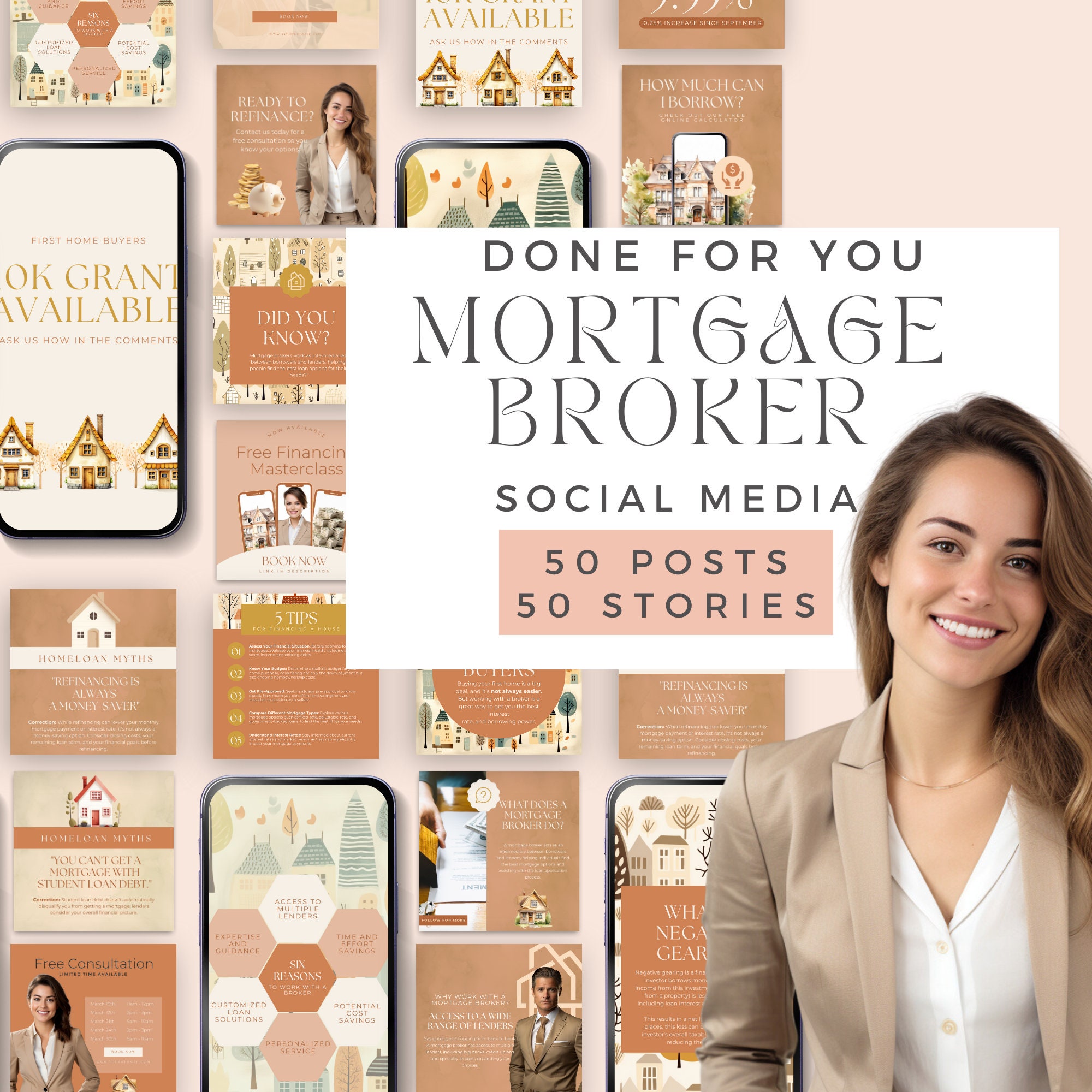 Mortgage Broker Social Template, Instagram Posts for Mortgage Brokers ...