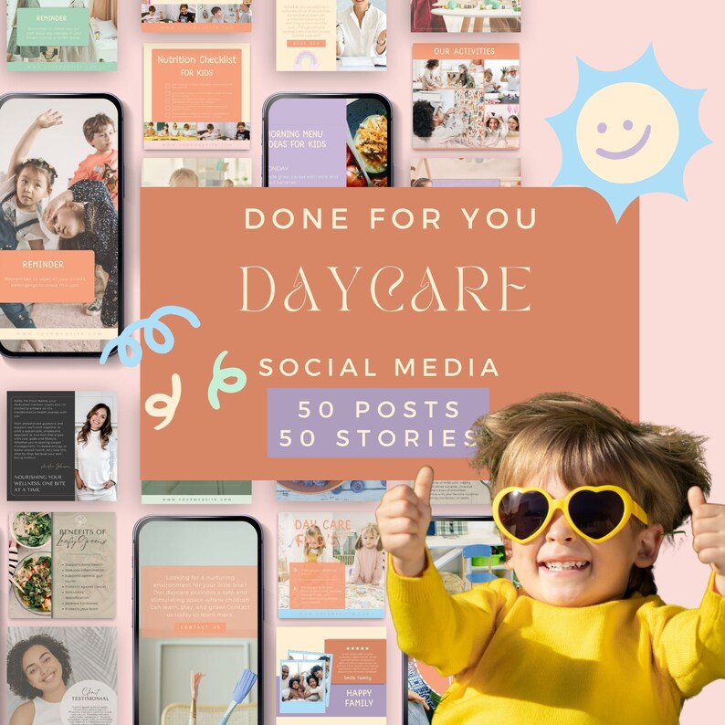 Daycare Social Media, Social Media Templates for A Daycare, Childcare ...