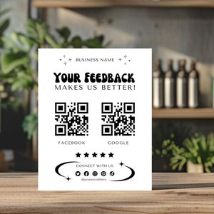 Business Review Sign, Review Qr Sign, Google Review Sign, Business Qr ...