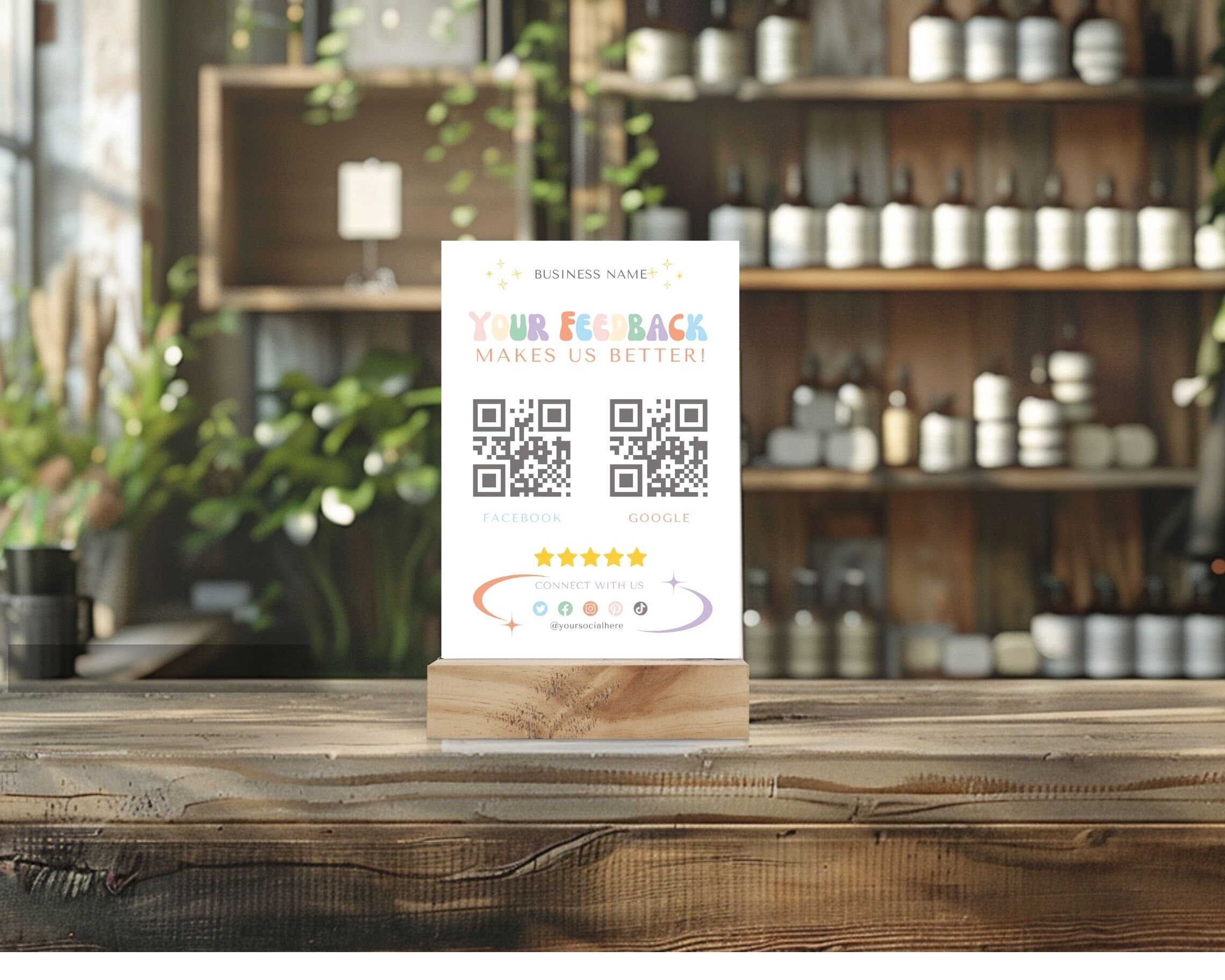 Business Review Sign, Review Qr Sign, Google Review Sign, Business Qr ...