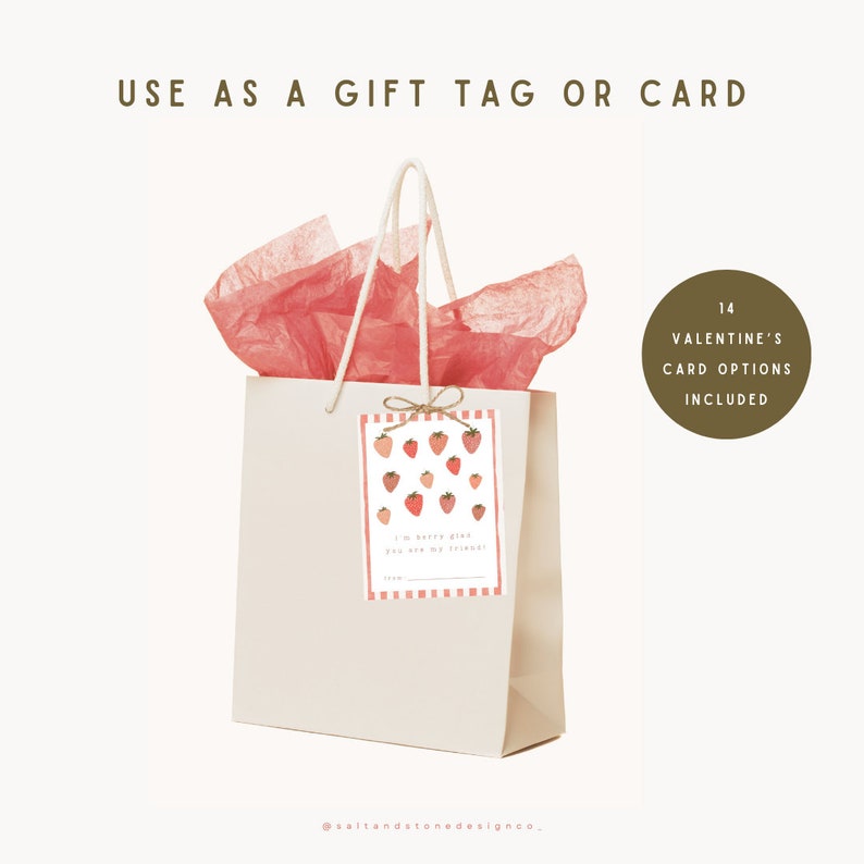 Kids Valentine's Day Cards Printable Berry Valentine Cards Instant ...