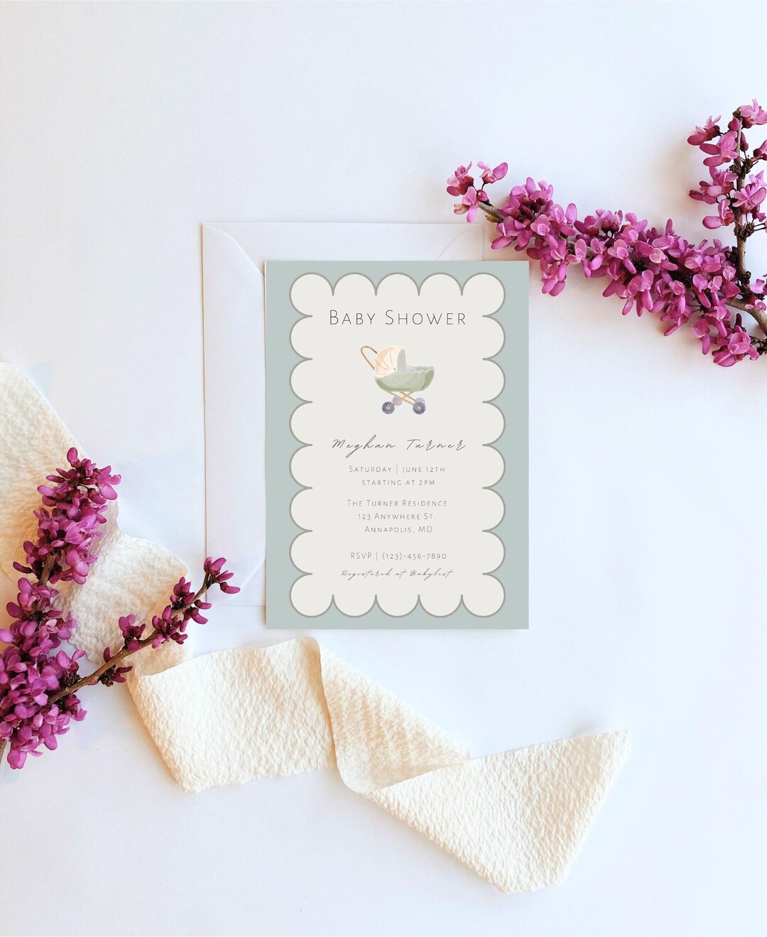 Invitation Baby Shower Invitation Simple Invite Baby Shower - Etsy