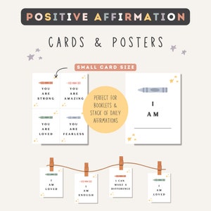 Positive Affirmation Posters Affirmation Cards for Kids School ...