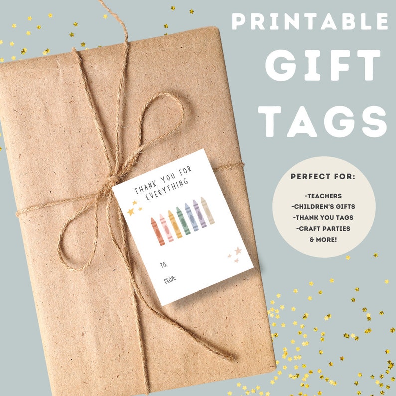 Teacher Gift Tags Printable First Day of School Gift Last Day of School ...