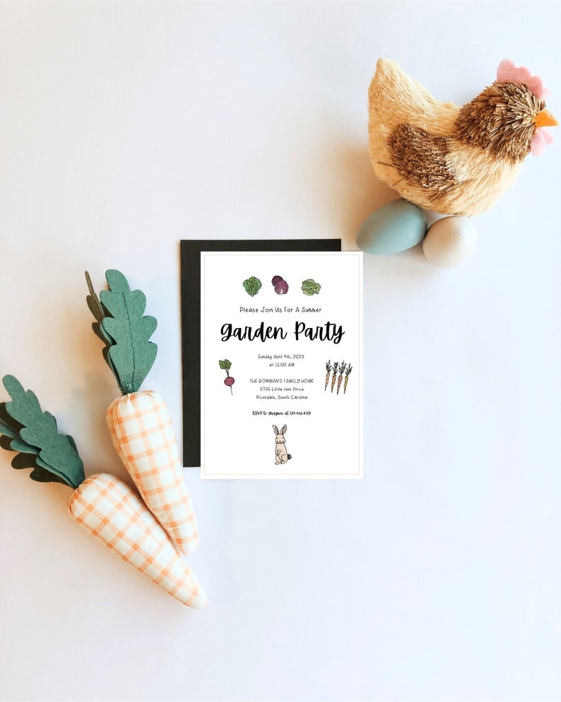 Invitation Birthday Garden Invitation Summer Garden Party Invitation ...